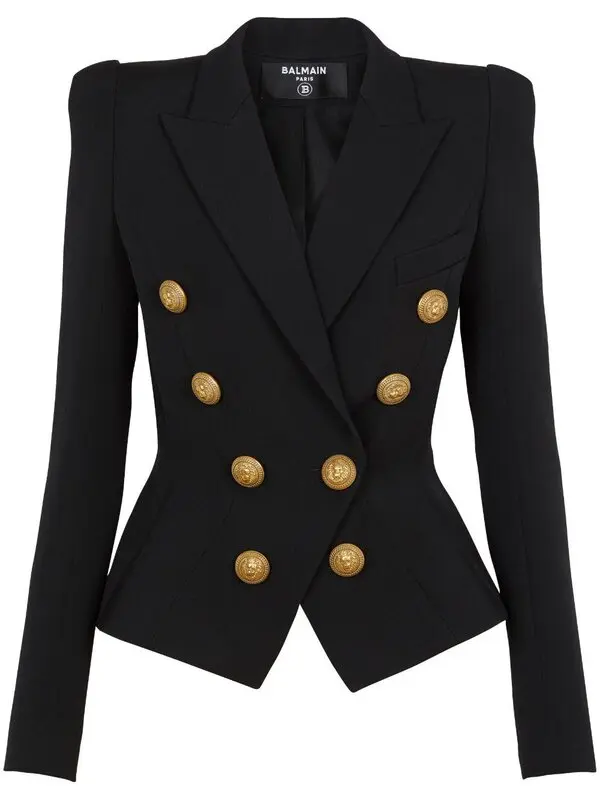 Balmain Wool Double-breasted Blazer