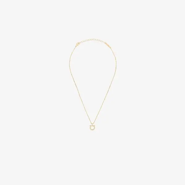 FERRAGAMO Gancini Crystal Necklace - Metallic