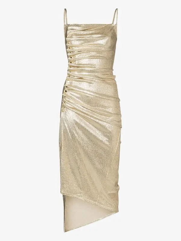 Rabanne Asymmetric Pleated Dress