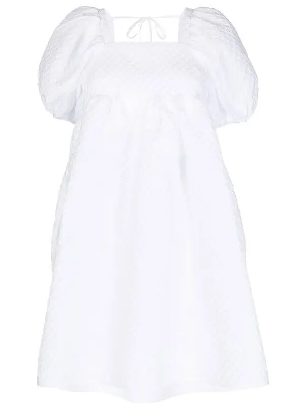 Cecilie Bahnsen Tilde Matelassé Mini Dress - White