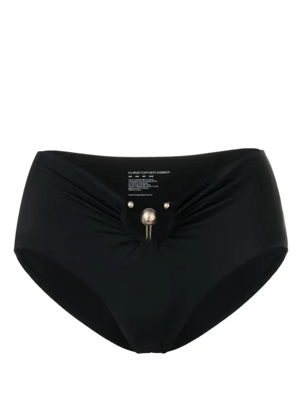 Christopher Esber Pierced Orbit Bikini Bottom - Black