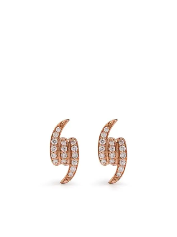 Stephen Webster 18k Rose Knot Diamond Stud Earrings