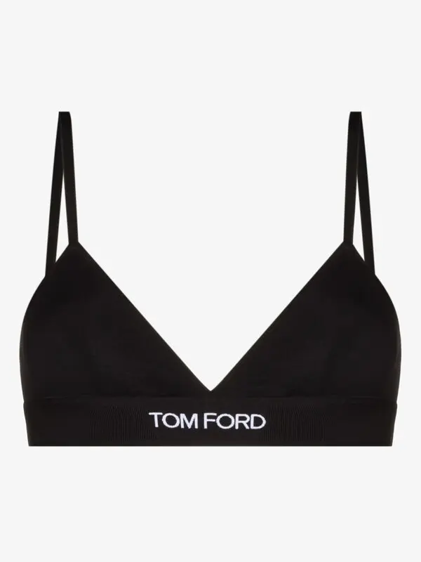 TOM FORD Logo Triangle Bra - Black