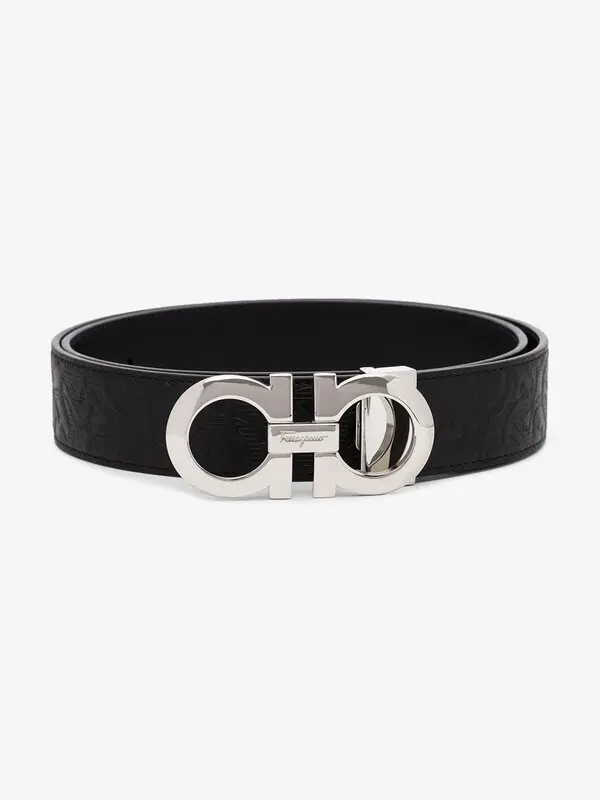FERRAGAMO Embossed Gancini Belt