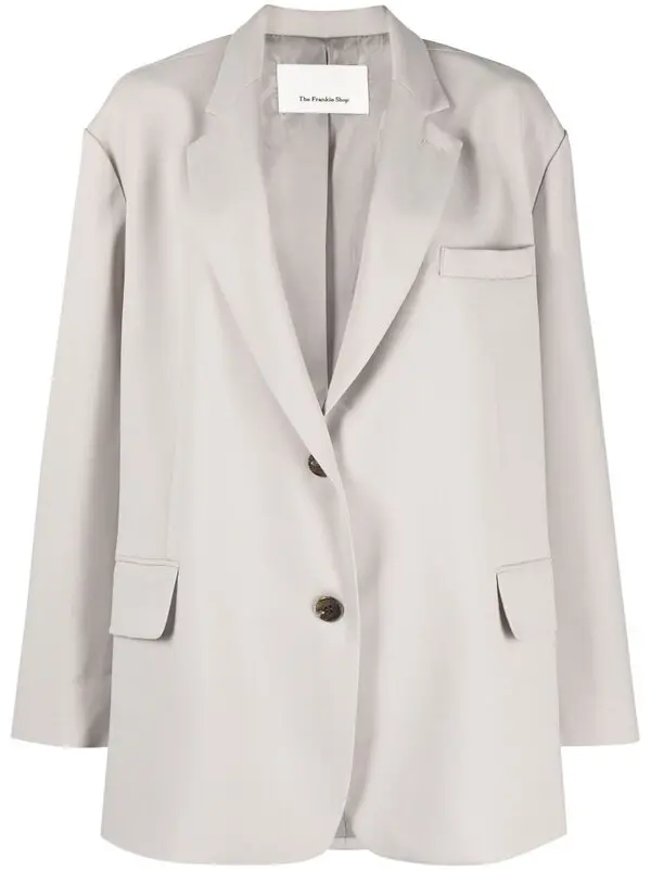 THE FRANKIE SHOP Bea Oversized Blazer - Grey