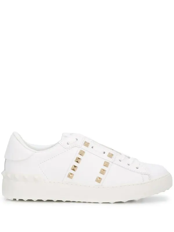 Valentino Garavani Rockstud Untitled 11 Leather Sneakers - White