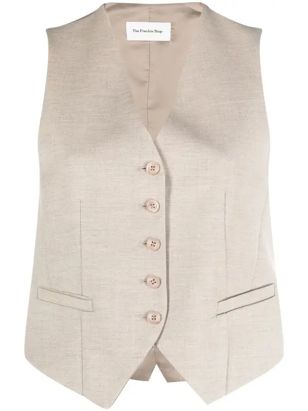 THE FRANKIE SHOP Gelso Waistcoat - Neutrals