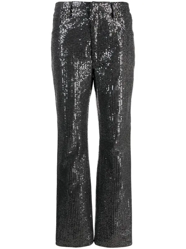 Remain Birger Christensen Sequin-embellished Straight-leg Jeans - Black