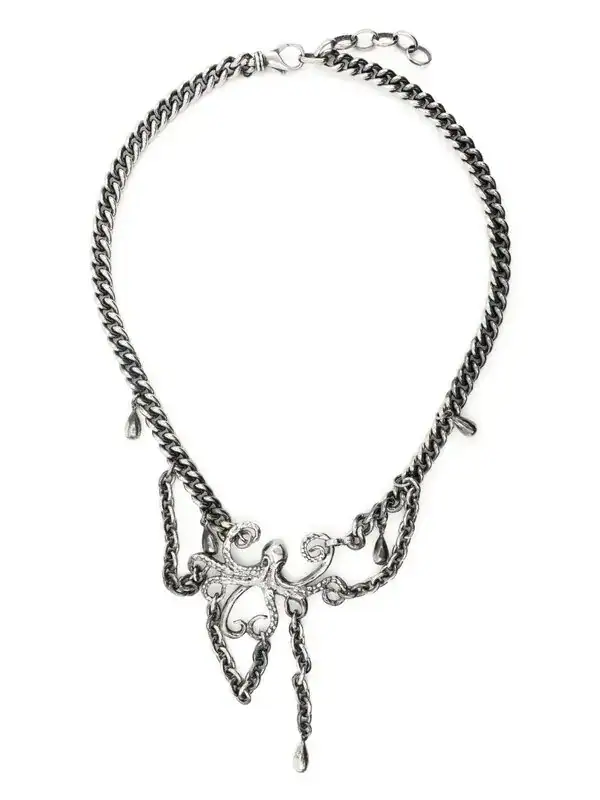 Maria Nilsdotter Sterling Octopus Necklace Silver Editorialist