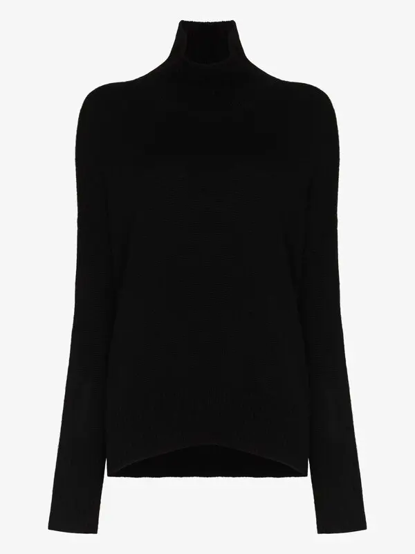 LISA YANG Heidi High Neck Cashmere Sweater - Black