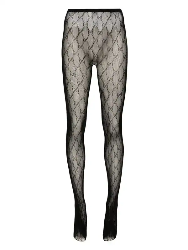 Gucci Interlocking G Tights - Black | Editorialist