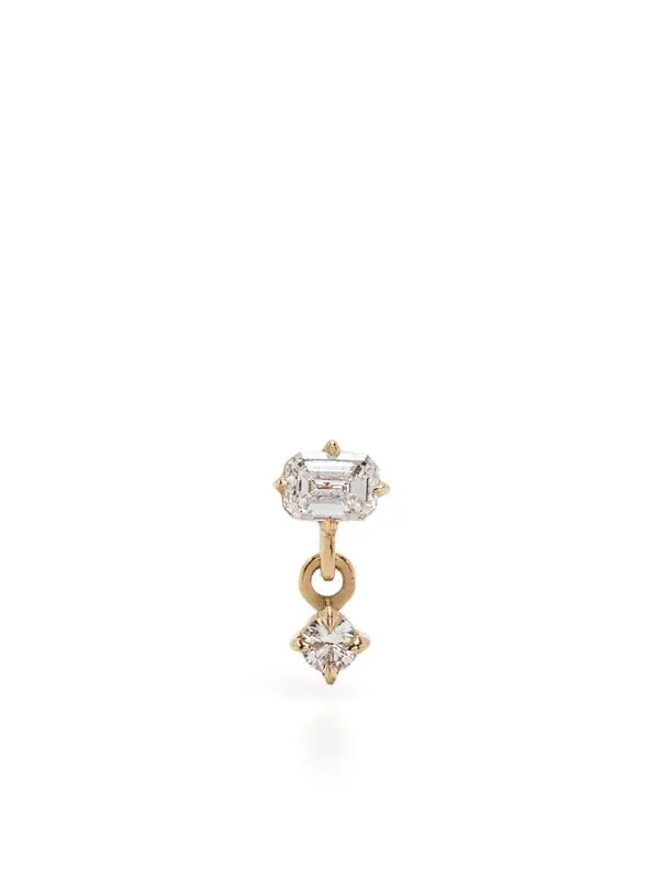 Lizzie Mandler 18k Yellow Diamond Single Drop Earring
