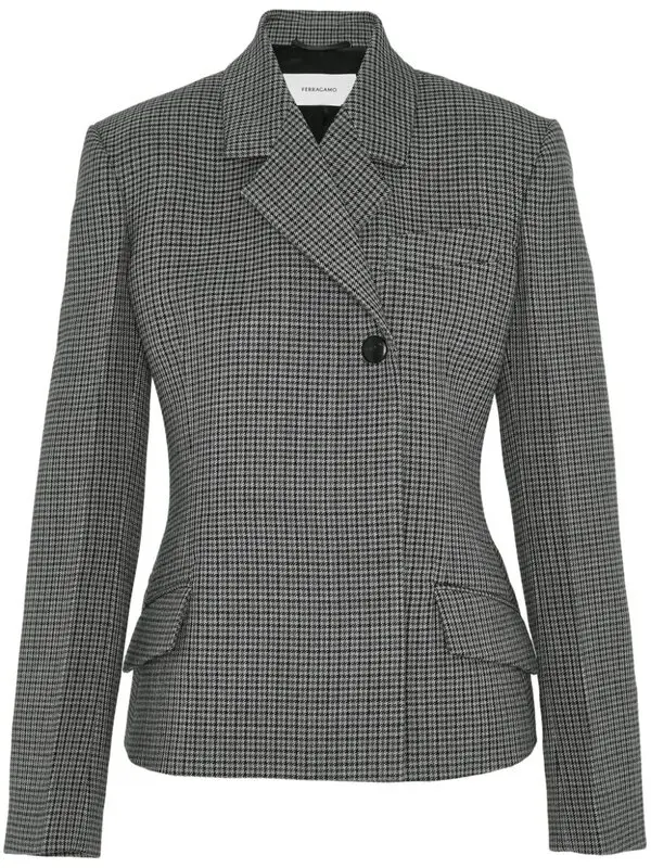 FERRAGAMO Checked Wool Blazer