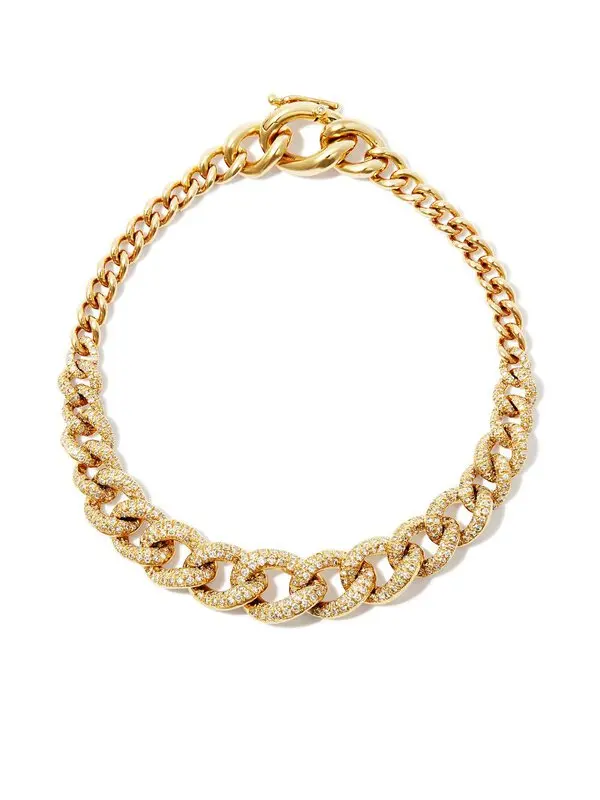 Shay 18k Yellow Diamond Gradual Pavé Link Bracelet