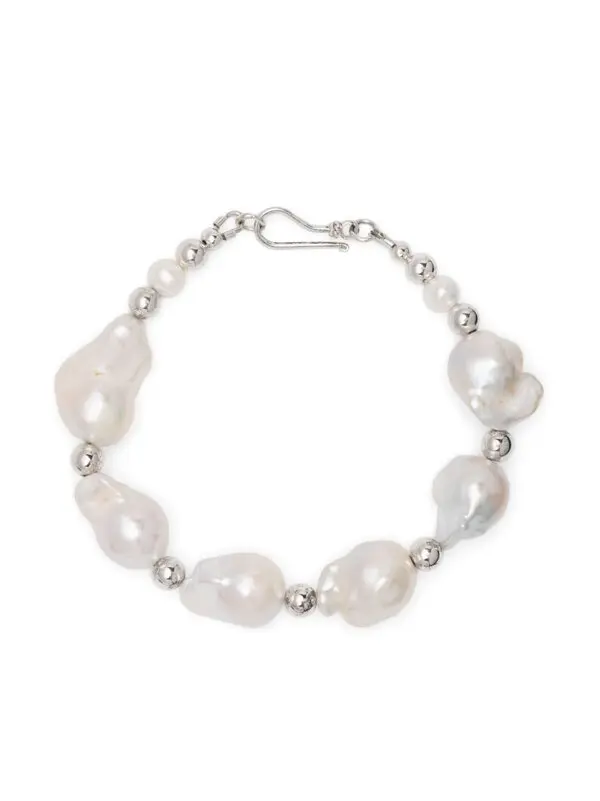 A SINNER IN PEARLS Sterling Silver Pearl Bracelet - White
