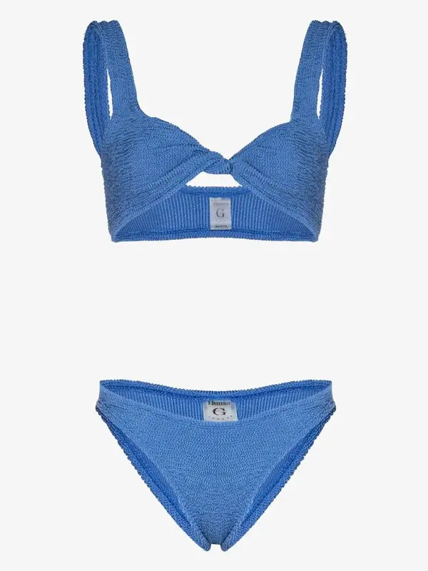 Hunza G Juno Crinkle Bikini - Blue