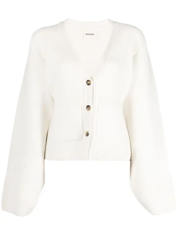 Khaite Scarlet Cashmere Cardigan - White