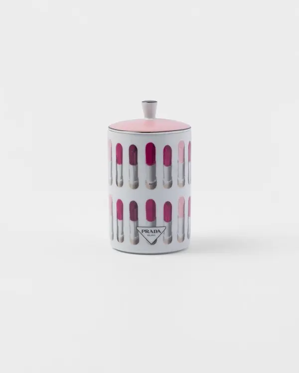 Prada Porcelain Scented Candle Lipstick Style - White/pale Pink