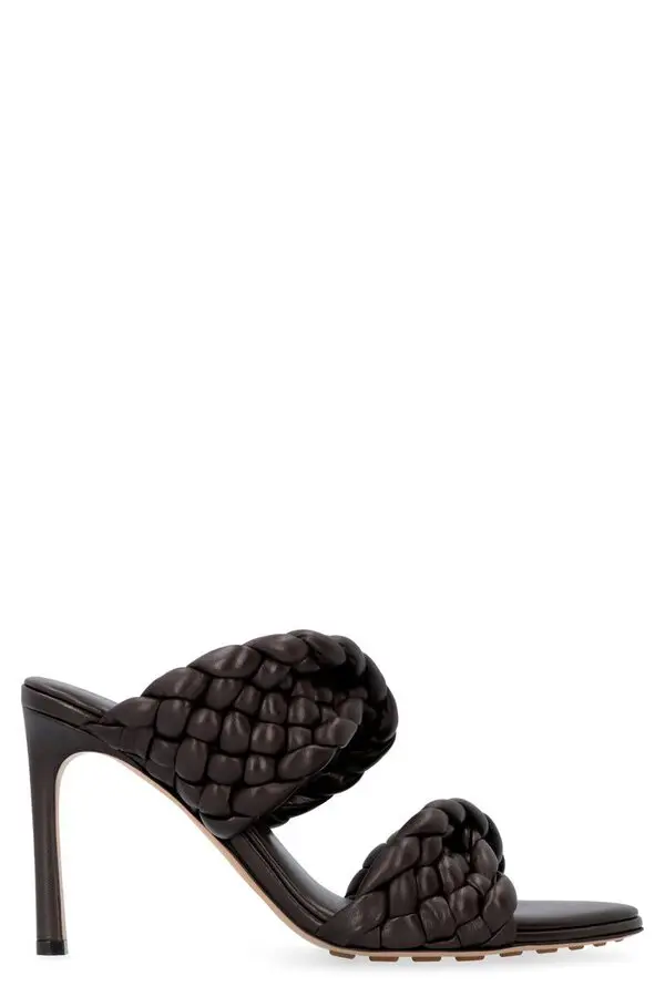 Bottega Veneta The Curve Leather Mules - Brown
