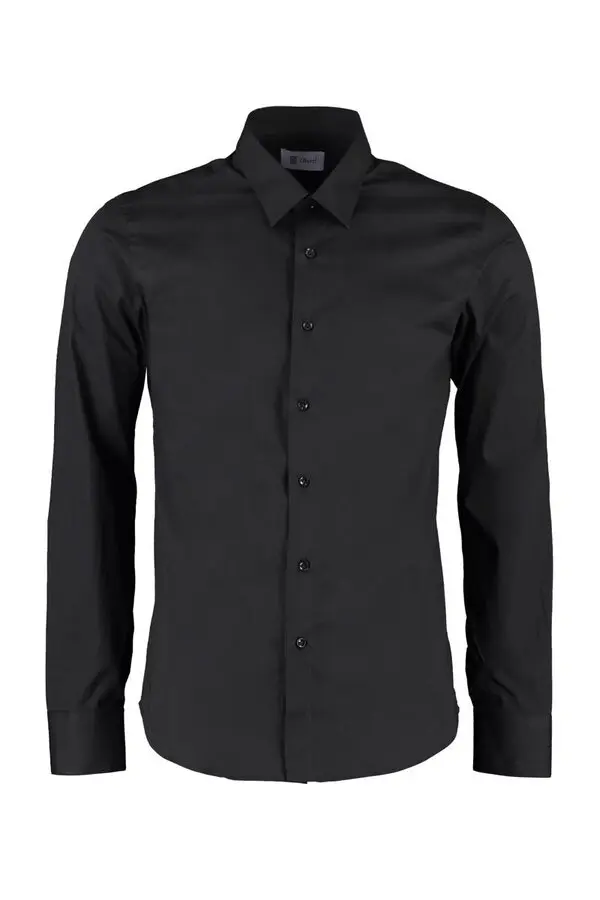 THE (ALPHABET) The Stretch Cotton Shirt - Black