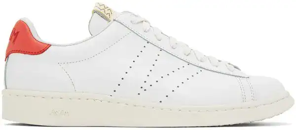 Visvim White Corda-Folk Sneakers - Red | Editorialist