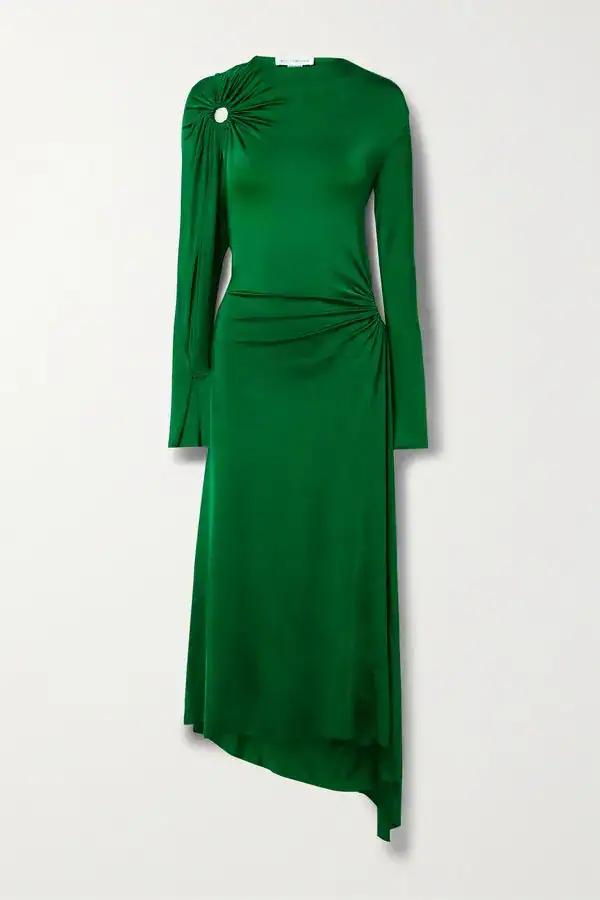 green and white cut out dress Ives Front Tie Mini Dress M