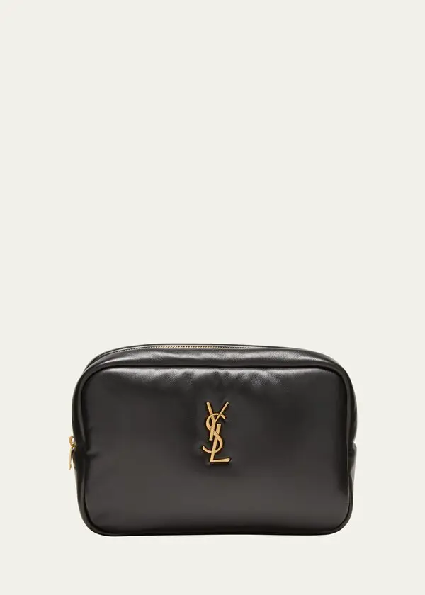 Saint Laurent Cassandre Medium Cosmetic Pouch - Noir