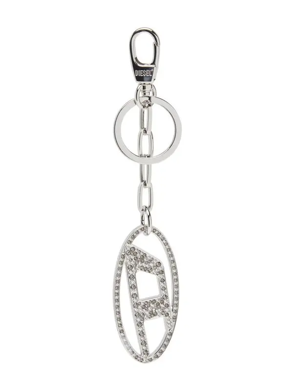 Diesel Holy-c Rhinestone-embellished Keyring - Silver