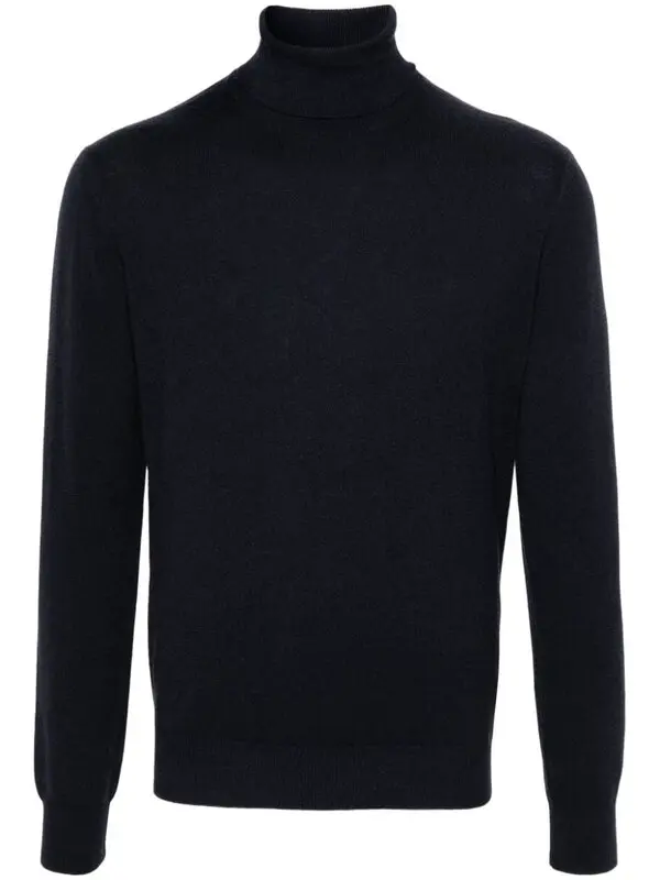 DELL'OGLIO Roll-neck Jumper - Blue
