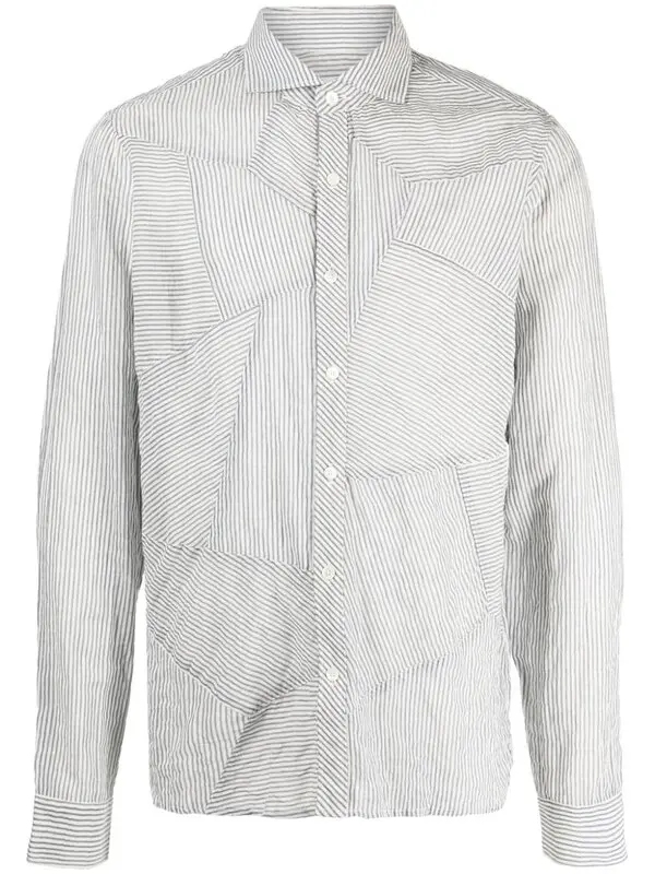 PRIVATE STOCK LABS Spartacus Panelled Shirt - Blue
