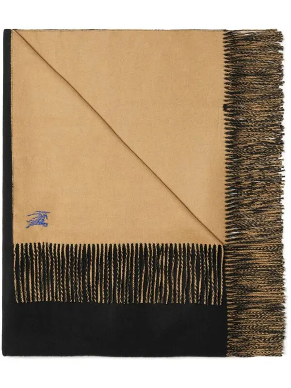 Burberry Equestrian Knight-motif Cashmere Blanket