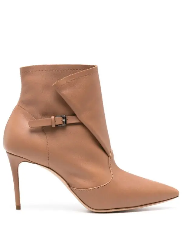 Casadei 85mm Julia Kate Leather Ankle Boots