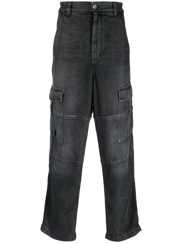 MARANT Terence Mid-rise Cargo Jeans - Black