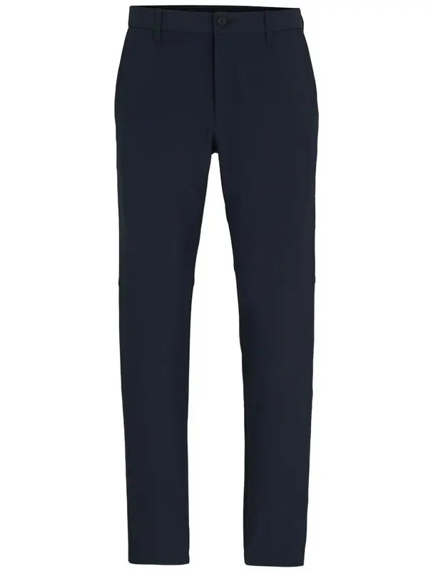 Hugo Boss Logo-print Tapered Trousers - Blue