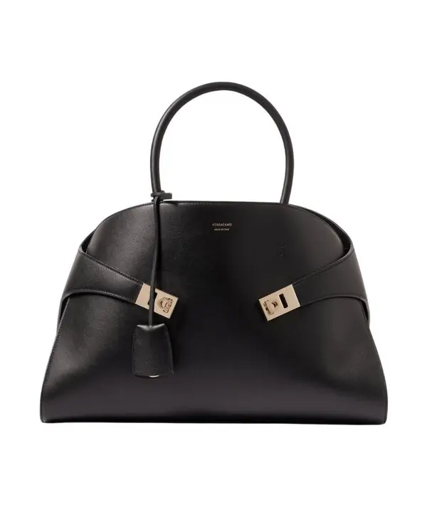 FERRAGAMO Hug Medium Tote Bag - Black