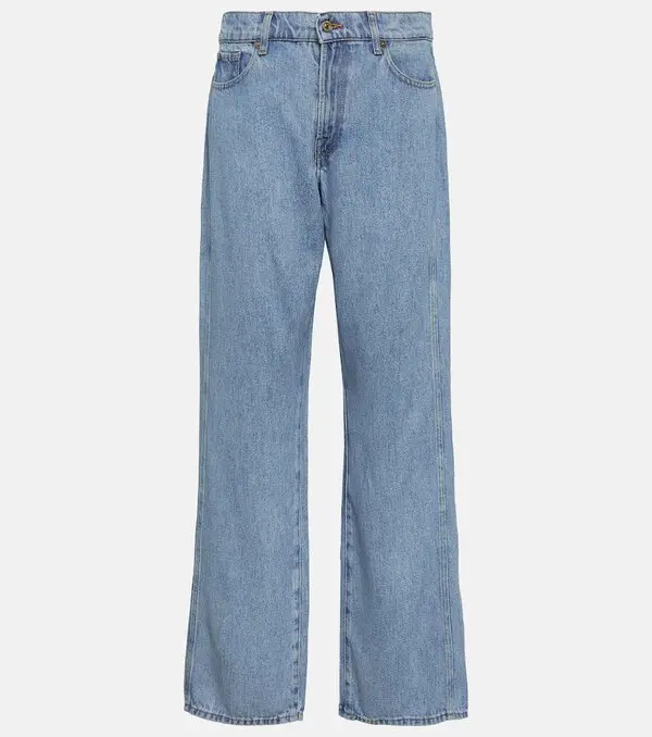 7 For All Mankind Tess High-rise Straight Jeans - Blue