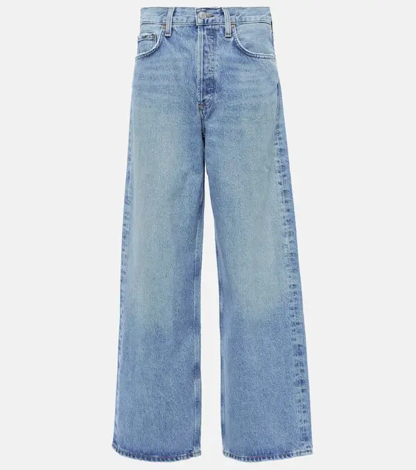 AGOLDE Low Slung Baggy Straight Jeans - Blue