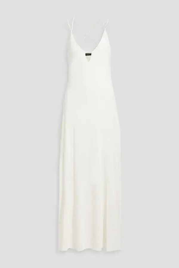 Rag & Bone Christy Cutout Modal-Blend Jersey Maxi Dress In Ivory - 85% Off  | Editorialist