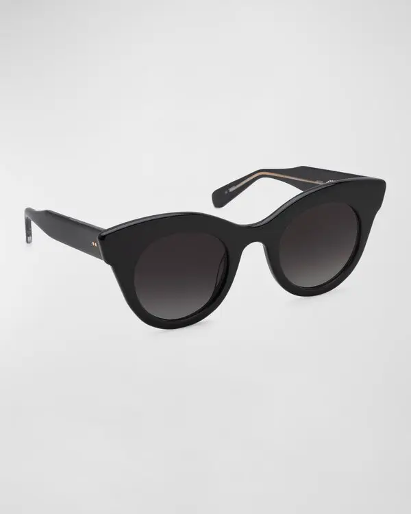Krewe Olivia Cat-eye Sunglasses - Black Crystal
