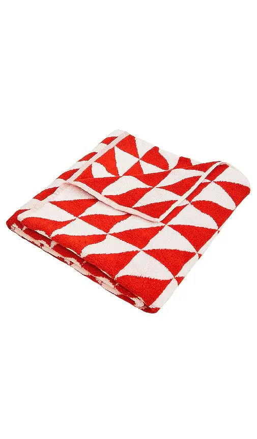 DUSEN DUSEN Bath Towel In Red,white