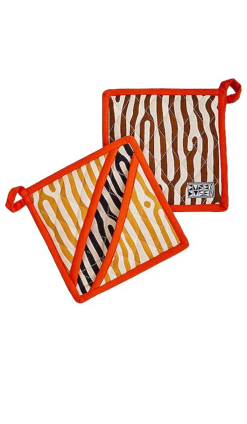 DUSEN DUSEN Potholder In Orange,navy