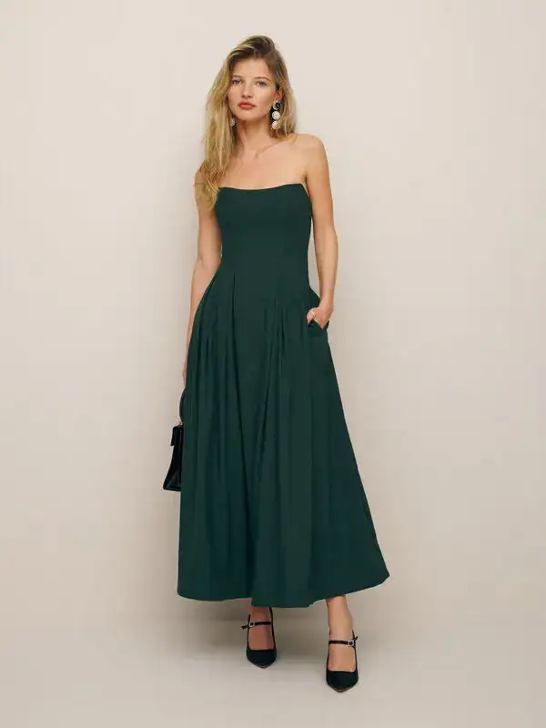 Reformation Tylynn Dress - Forest | Editorialist