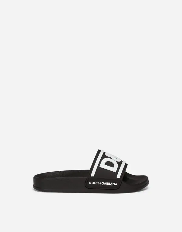 Dolce & Gabbana Rubber Slides With Logo Print