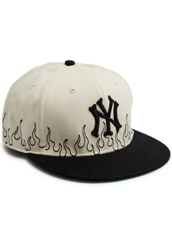 Loso Nyc Ny Bones Sashiko Twill Cap - Cream | Editorialist