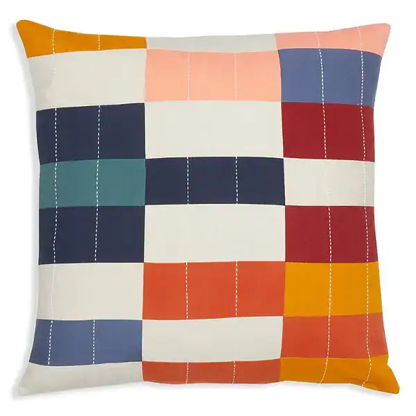 Anchal Multi-Check Throw Pillow - Thumbnail 4