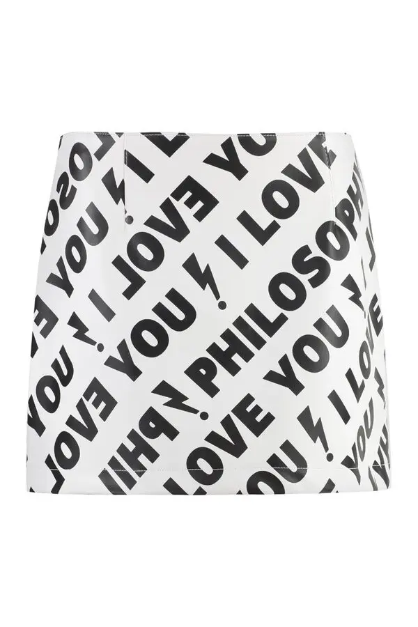 Philosophy Di Lorenzo Serafini Faux Leather Mini Skirt