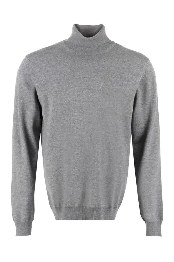 THE (ALPHABET) Wool Turtleneck Sweater - Grey
