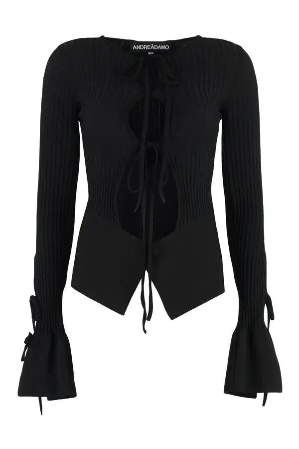 ANDREĀDAMO Long-sleeve Top - Black