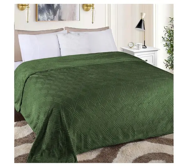 SUPERIOR Diamond Flannel Fleece Ultra-soft Blan Et- King