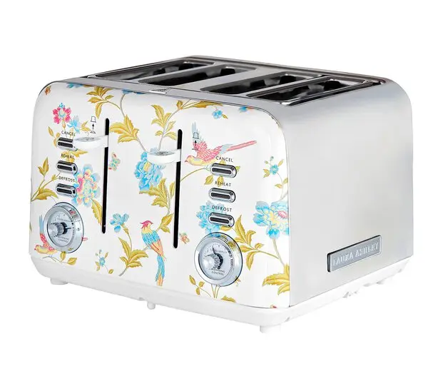Laura Ashley Stainless Steel 4-slice Toaster